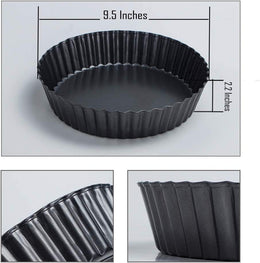 Webake 9.5 Inch Removable Bottom Nonstick Deep Baking Dish Tart Pan Pi